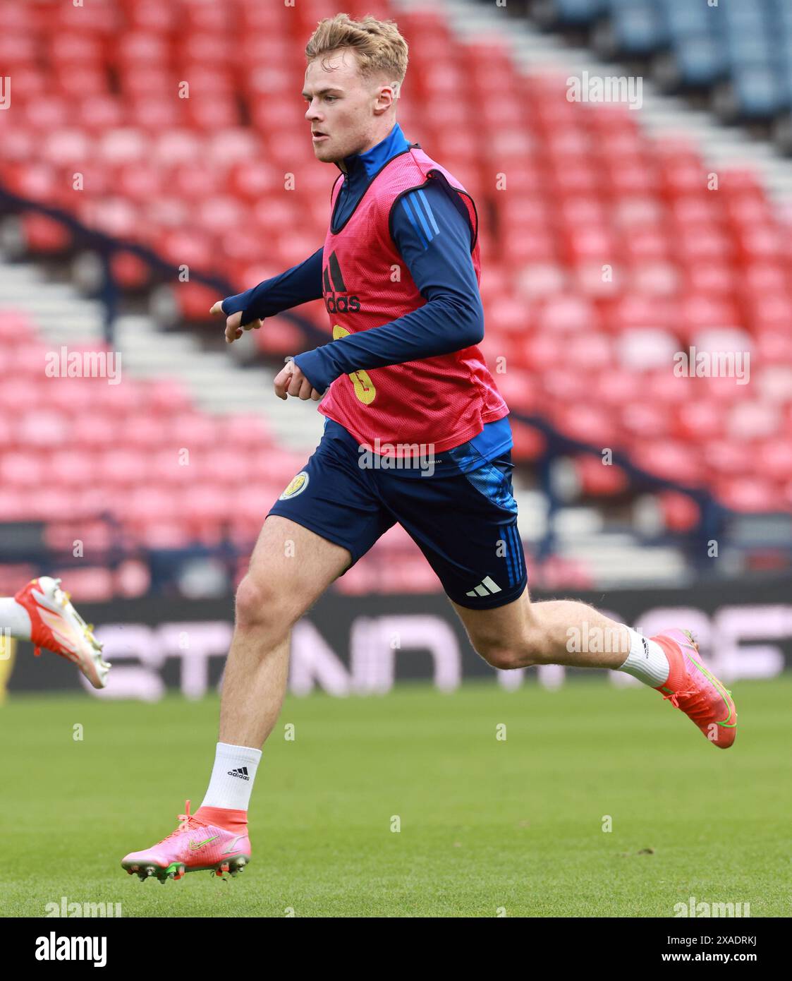 Scotland's Tommy Conway during a training session at Hampden Park ...