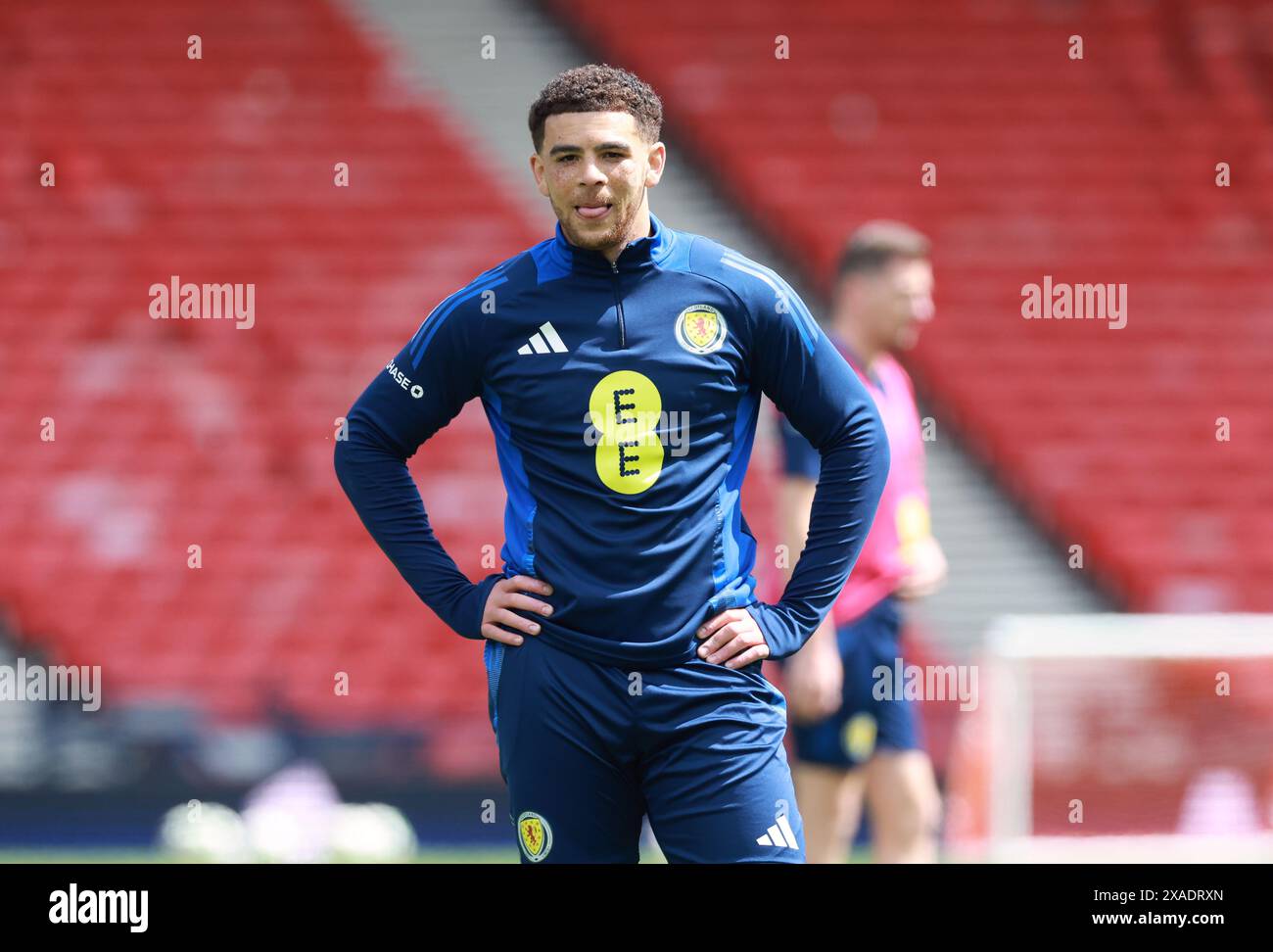 Scotland's Che Adams during a training session at Hampden Park, Glasgow ...