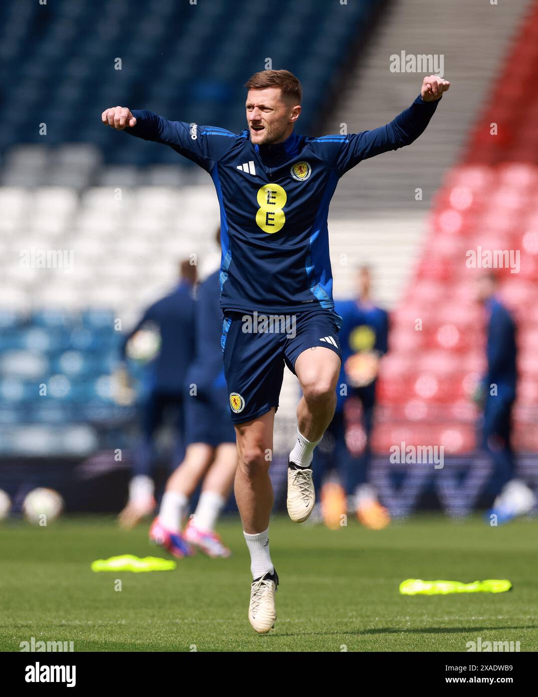 Scotland's Liam Cooper during a training session at Hampden Park ...