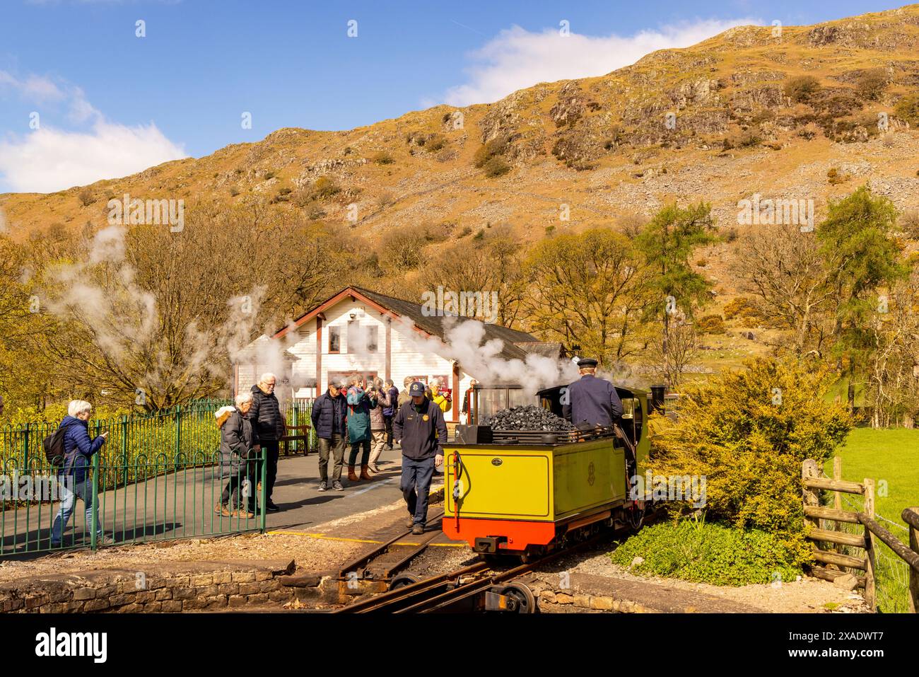 Visitors admire the Northern Lock of the Ravenglass-Eskdale narrow ...