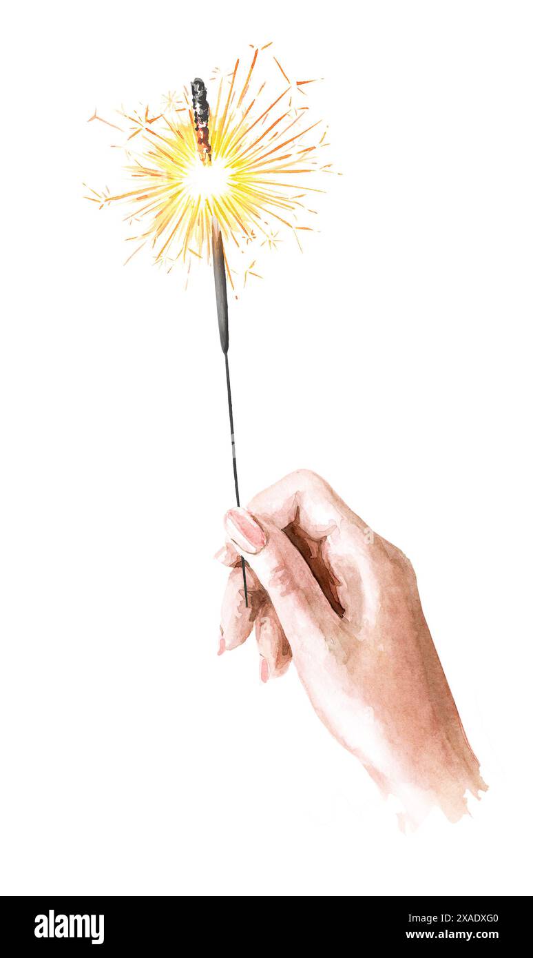 Sparkler on transparent background Cut Out Stock Images & Pictures - Alamy