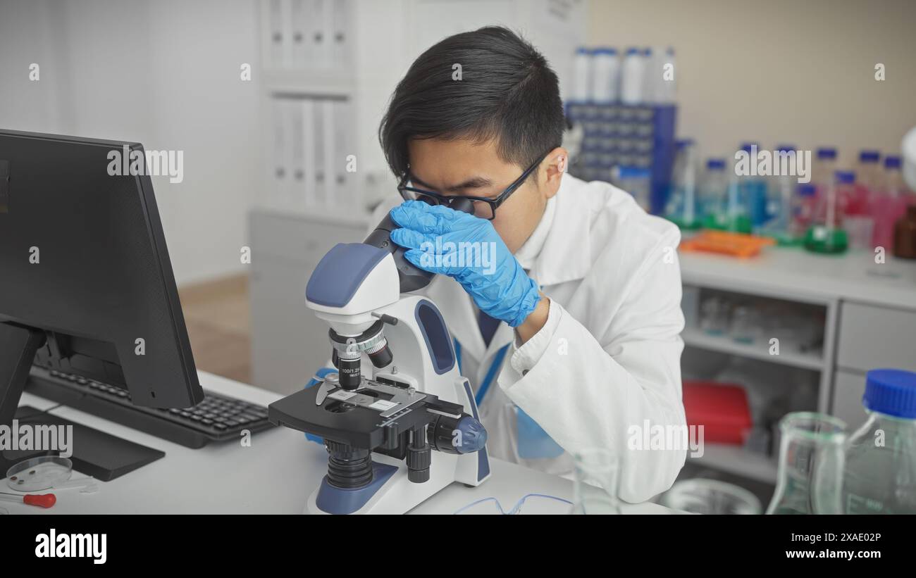 Modern microscope safety glasses hi-res stock photography and images ...