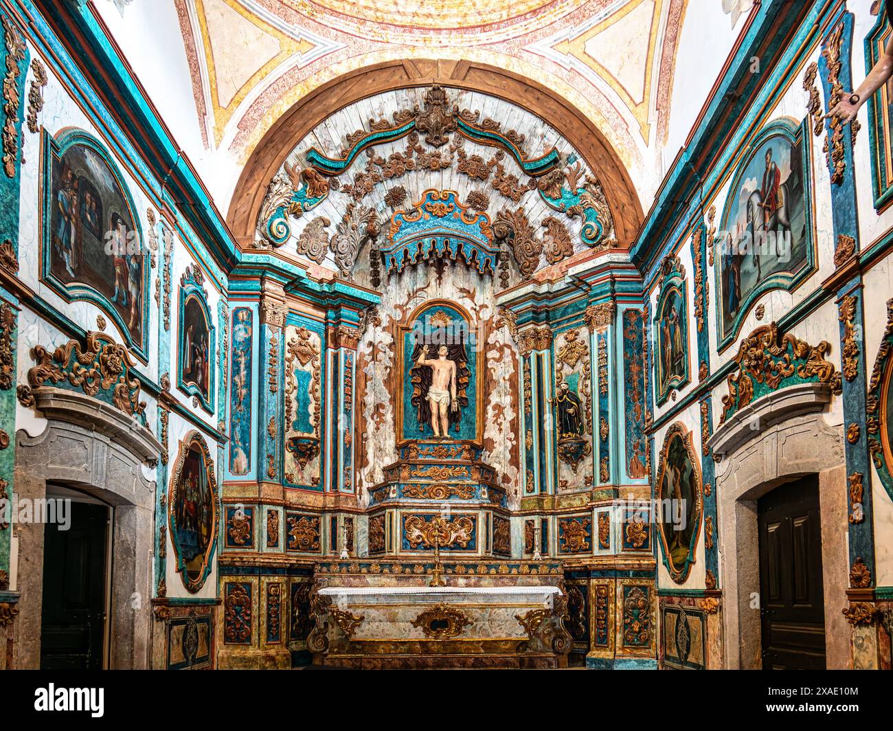 Interior of the Chapel of Saint Sebastian, Ermida de Sao Sebastiao at ...