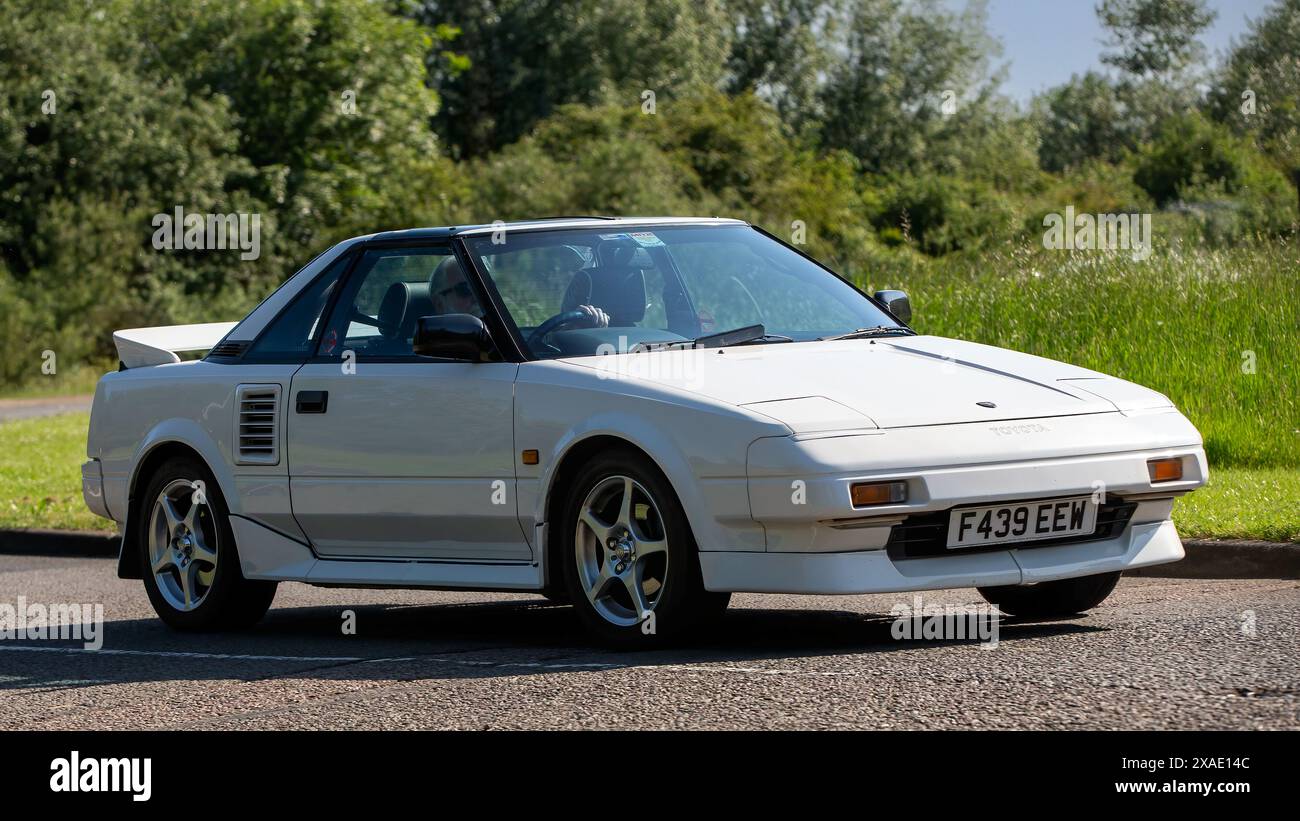 Stony Stratford,UK - June 2nd 2024: 1989 white Toyota MR2 classic car ...