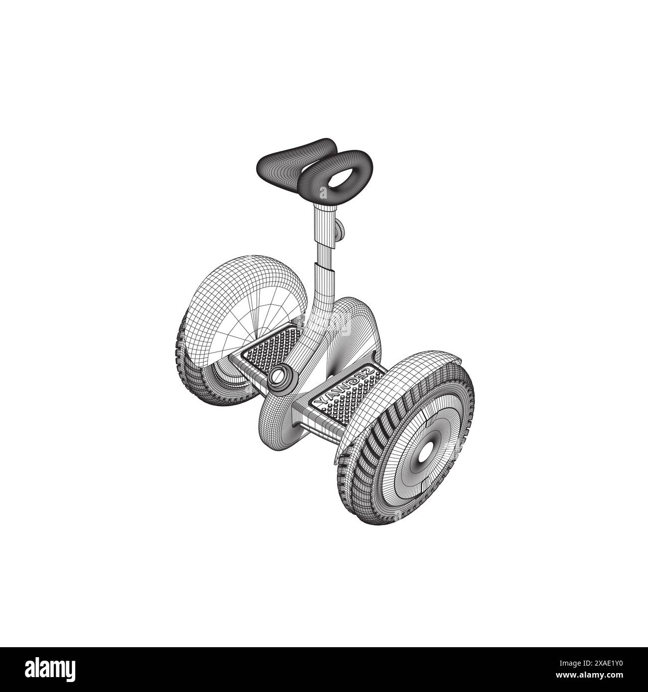 Contour Gyroscooter vector illustration. Cartoon isolated personal ...