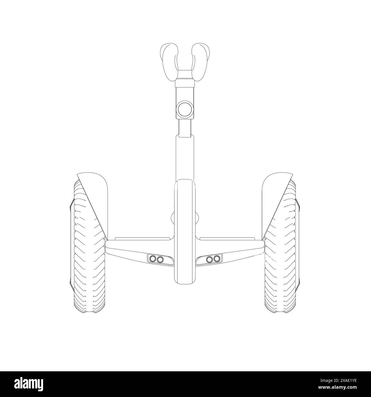 Contour Gyroscooter vector illustration. Cartoon isolated personal ...