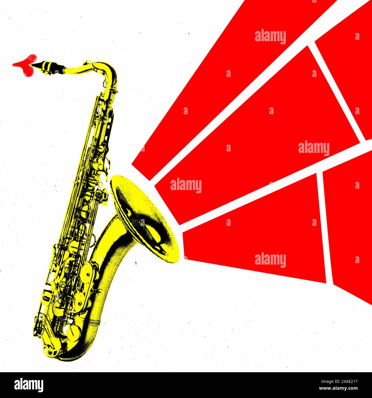 Saxophone collage element hi-res stock photography and images - Alamy