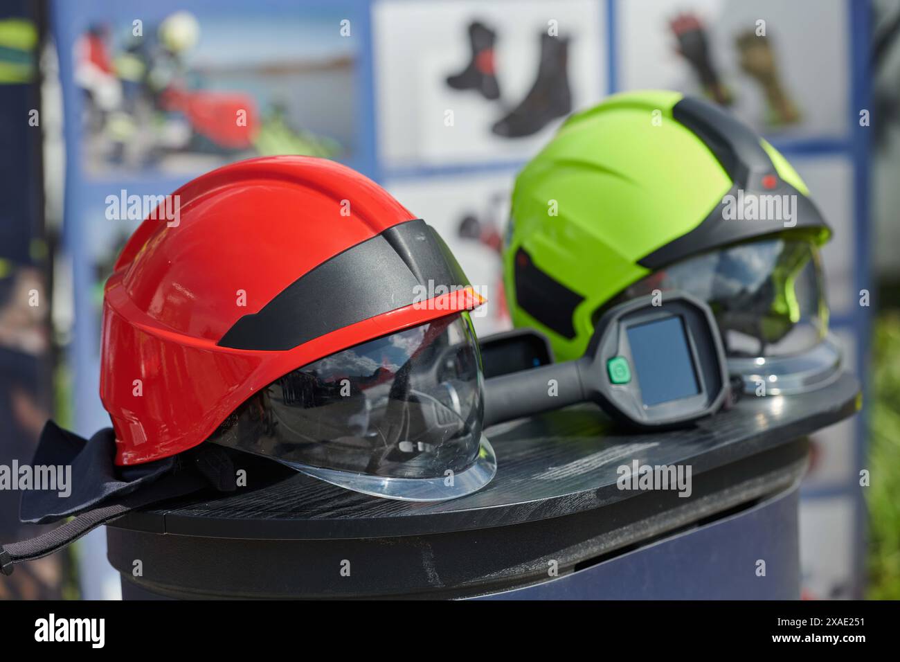 Close Up of Firefighting Equipment for Hazardous Tasks Stock Photo - Alamy