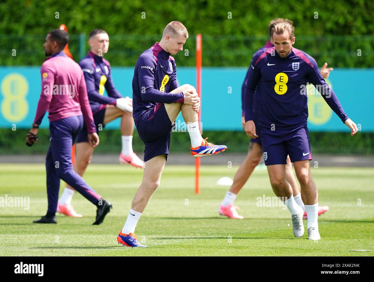 England's Adam Wharton and Harry Kane during a training session at the ...