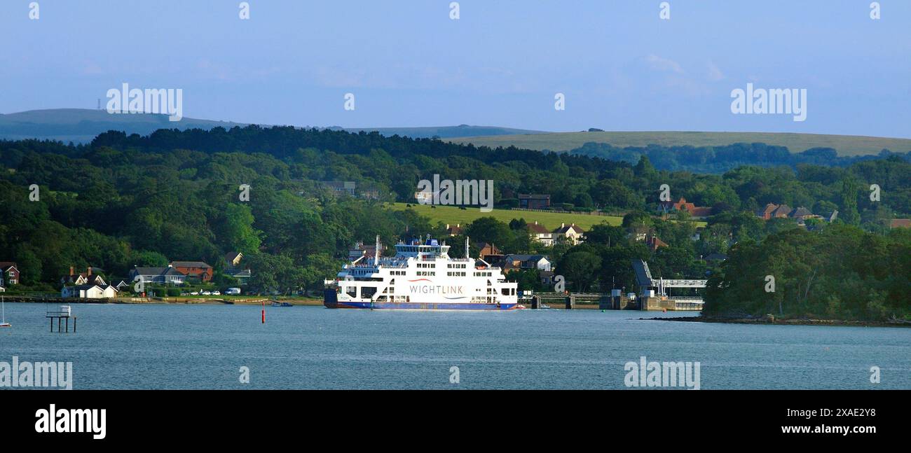 The Solent, English Channel - 3rd August 2021:Wightlink car ferry ...