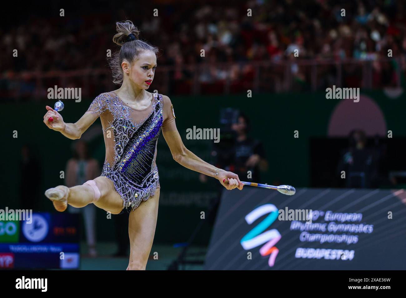 Vera Tugolukova (CYP) seen during 40th European Rhythmic Gymnastics ...