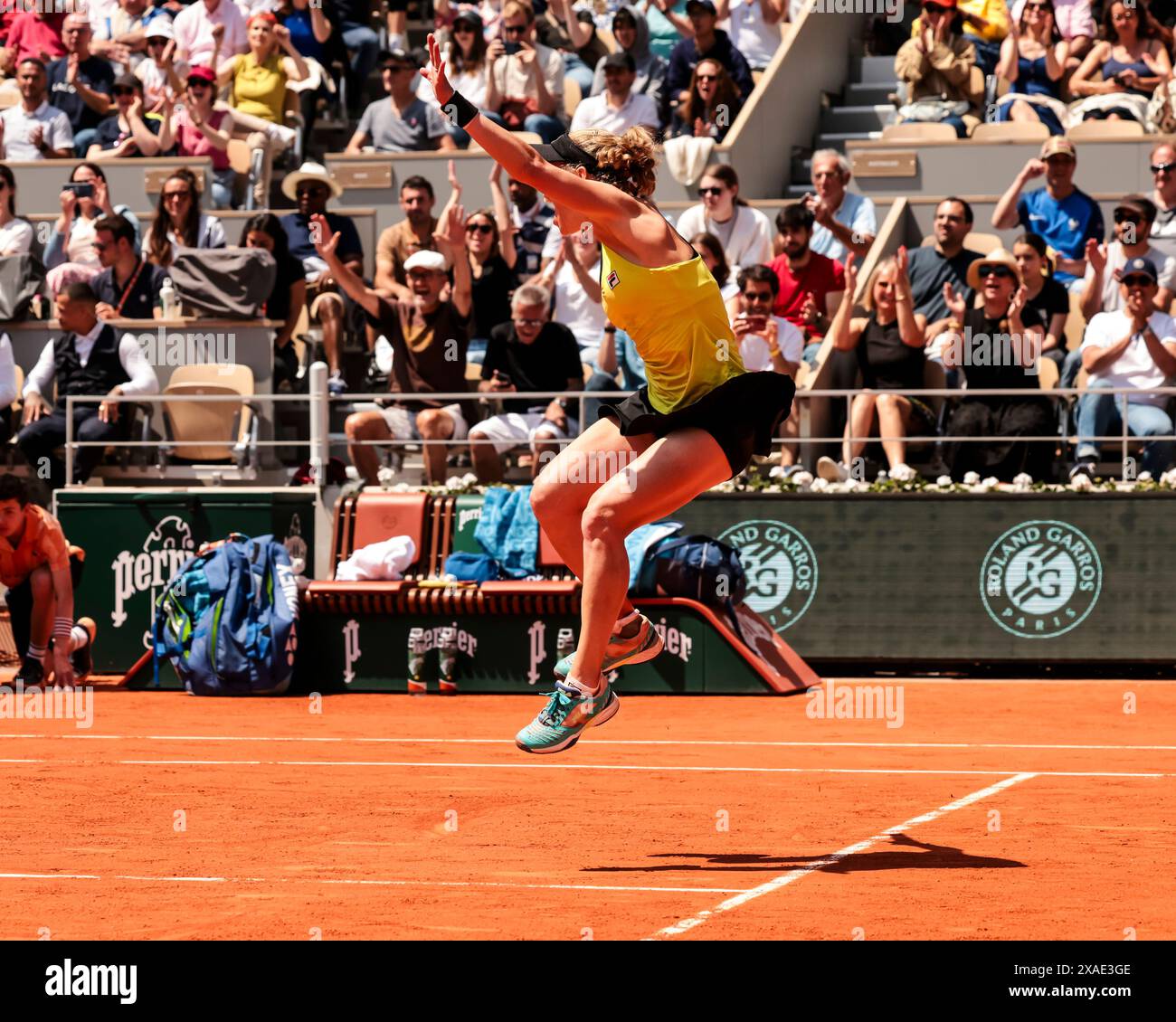 Paris, France. 6th June, 2024. Tennis player Laura Siegemund (GER) during the Mixed final at the ...