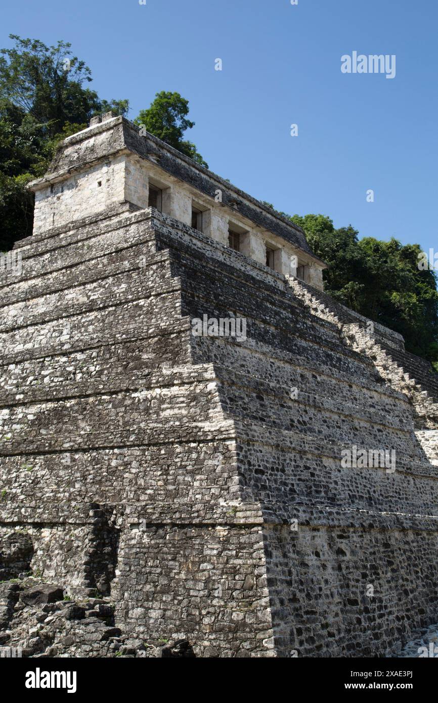 Mexico, Chiapas, Palenque, Palenque Archaeological Park, Temple of ...