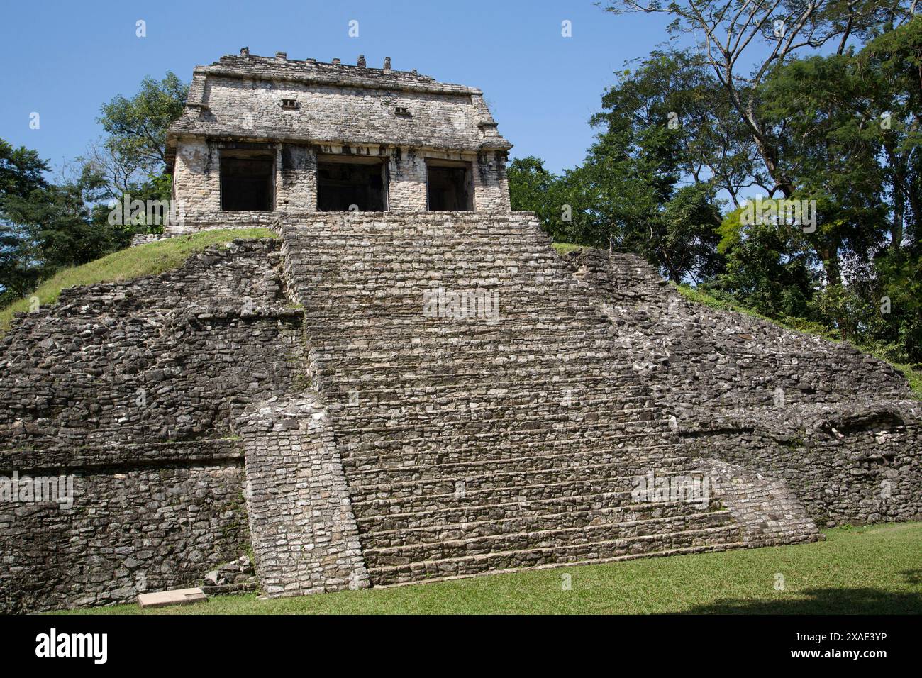 Mexico, Chiapas, Palenque, Palenque Archaeological Park, Temple of the ...
