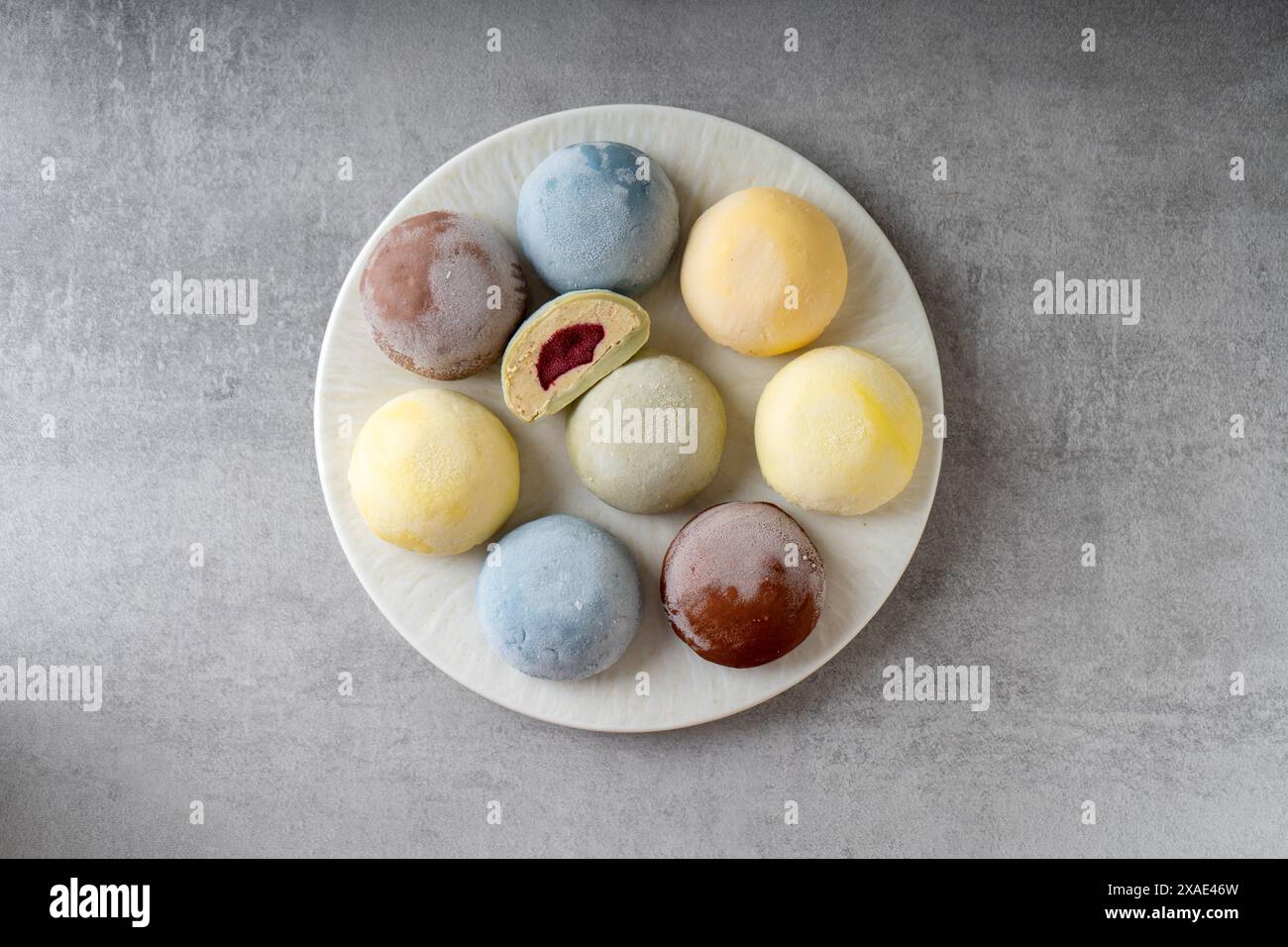 Mochi Traditional Japanese Rice Dessert, Colorful Mochi Assortment ...