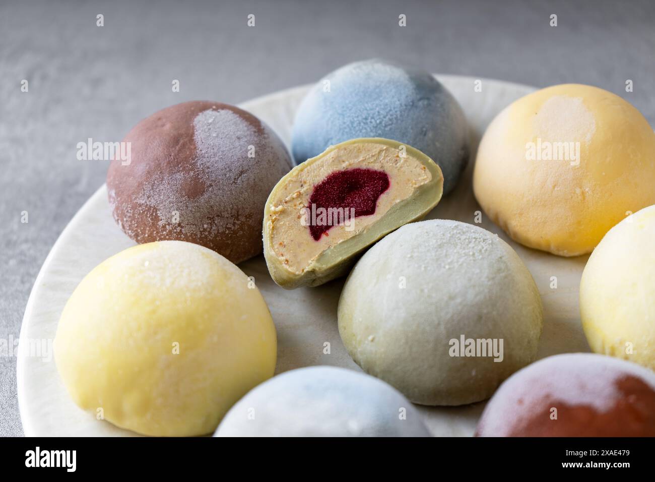 Mochi Traditional Japanese Rice Dessert, Colorful Mochi Assortment ...