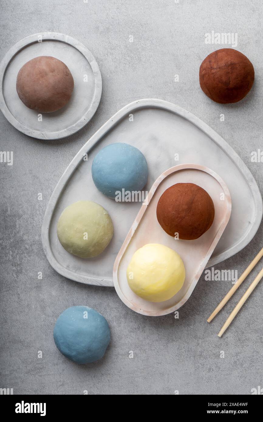 Mochi Traditional Japanese Rice Dessert, Colorful Mochi Assortment ...