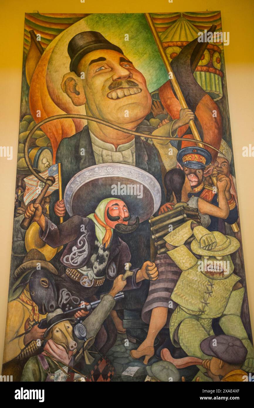 Mexico, Mexico City, Palacio de Bella Artes, Mural by Diego Rivera, "La ...