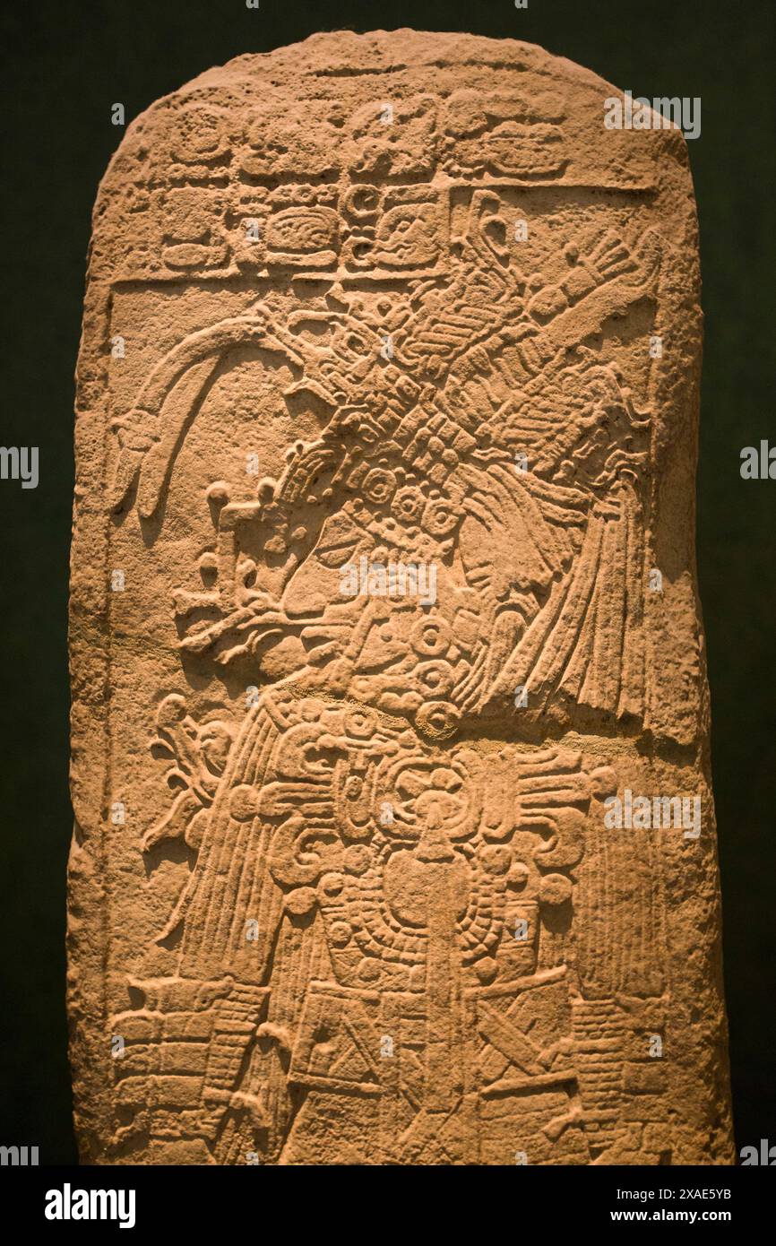 Mexico, Mexico City, National Museum of Anthropology, Stela 9 from ...