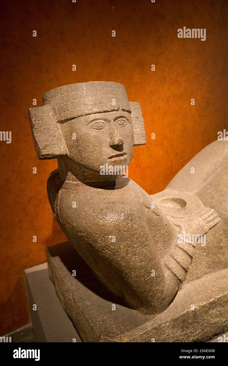 Mexico, Mexico City, National Museum of Anthropology, Mayan Chac-Mool ...