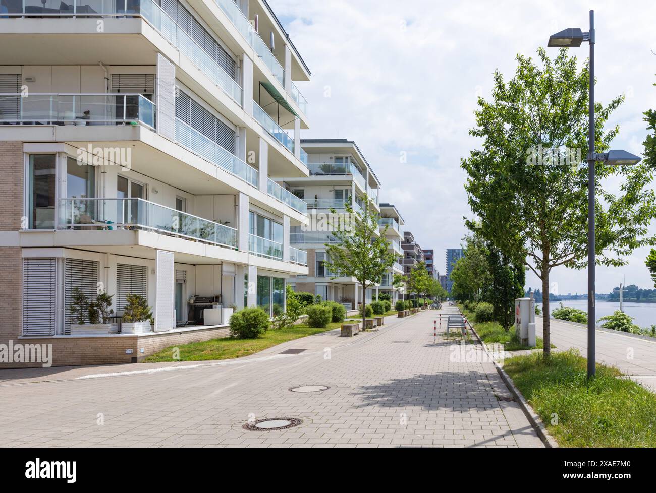 Contemporary residential buildings at the newly developed overseas ...