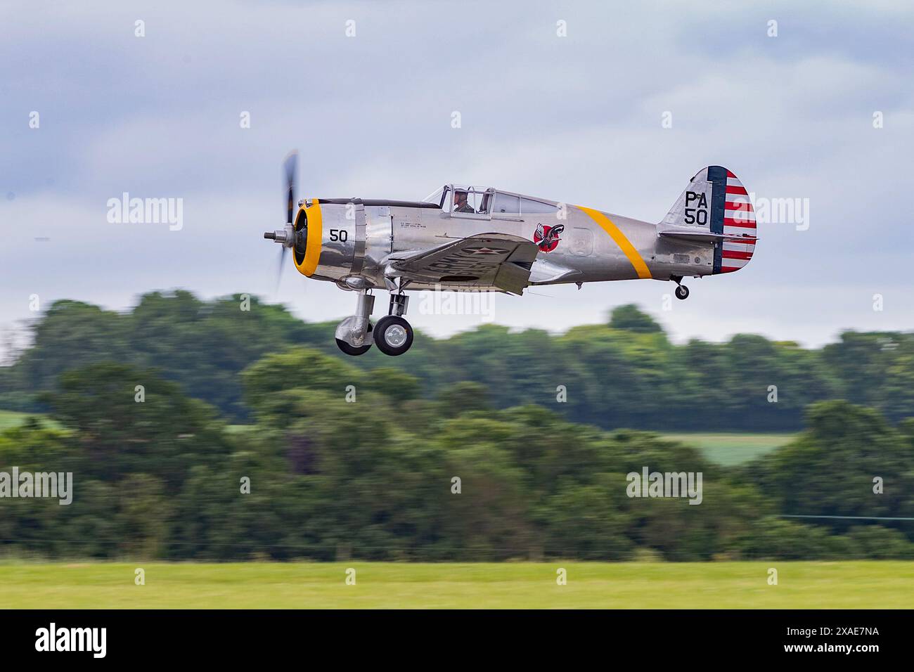 Curtiss P-36C Hawk Landing At IWM Duxford After Displaying During ...
