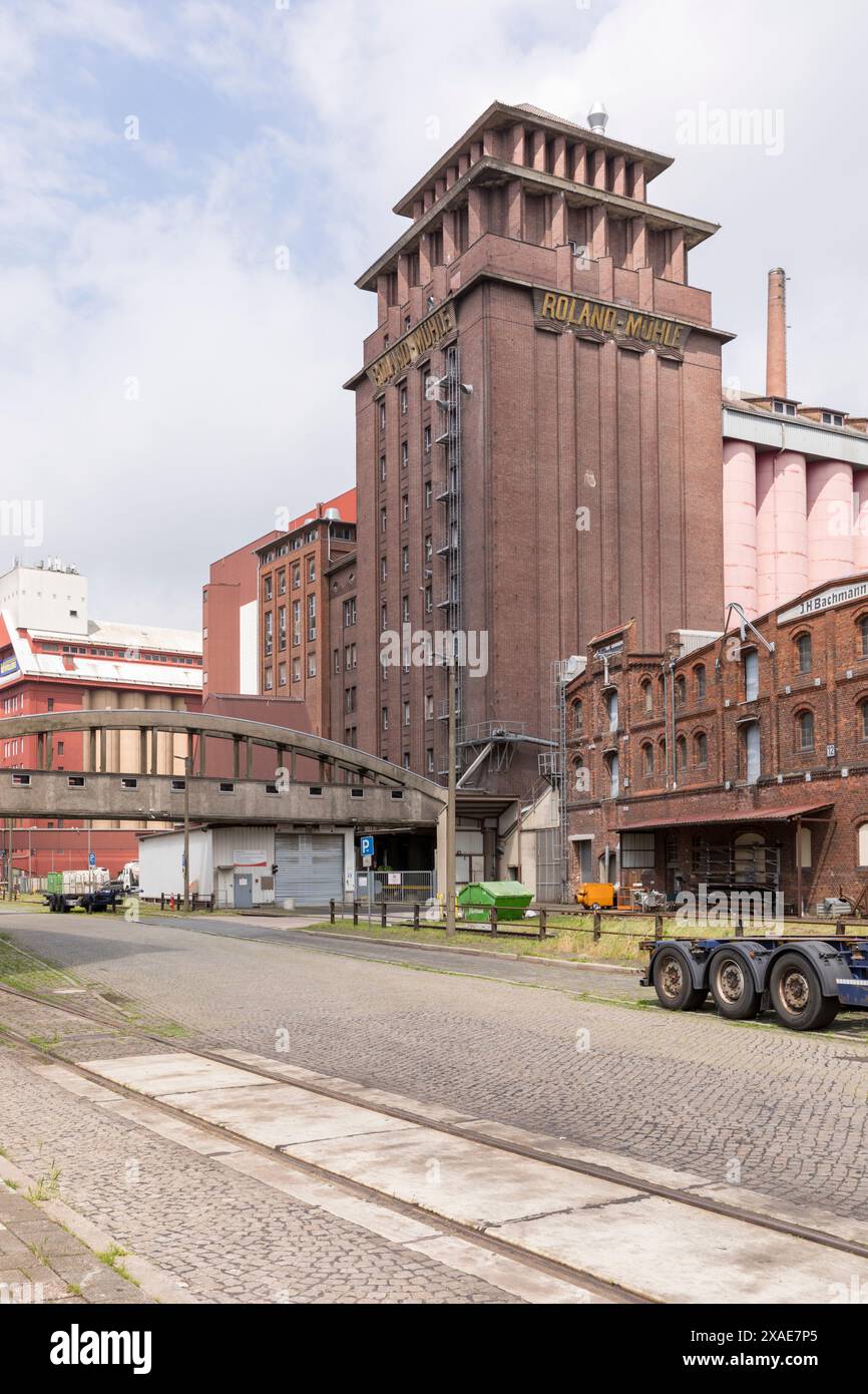Bremen, Germany – April 25, 2024: Historic Roland-Mühle building at the ...