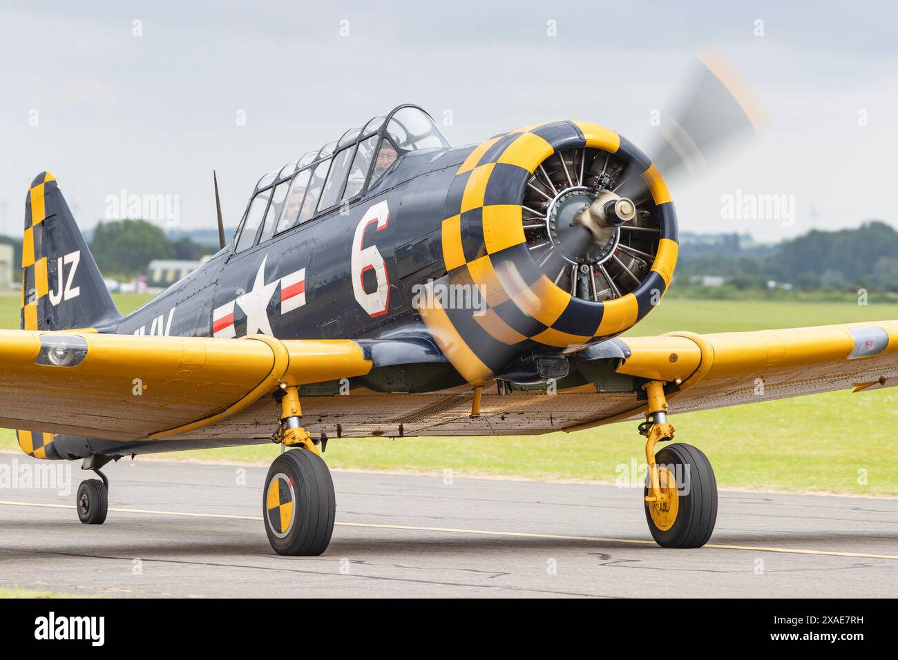 Harvard T6 Taxis Out For Display At IWM Duxford D-Day 80 Summer Airshow ...