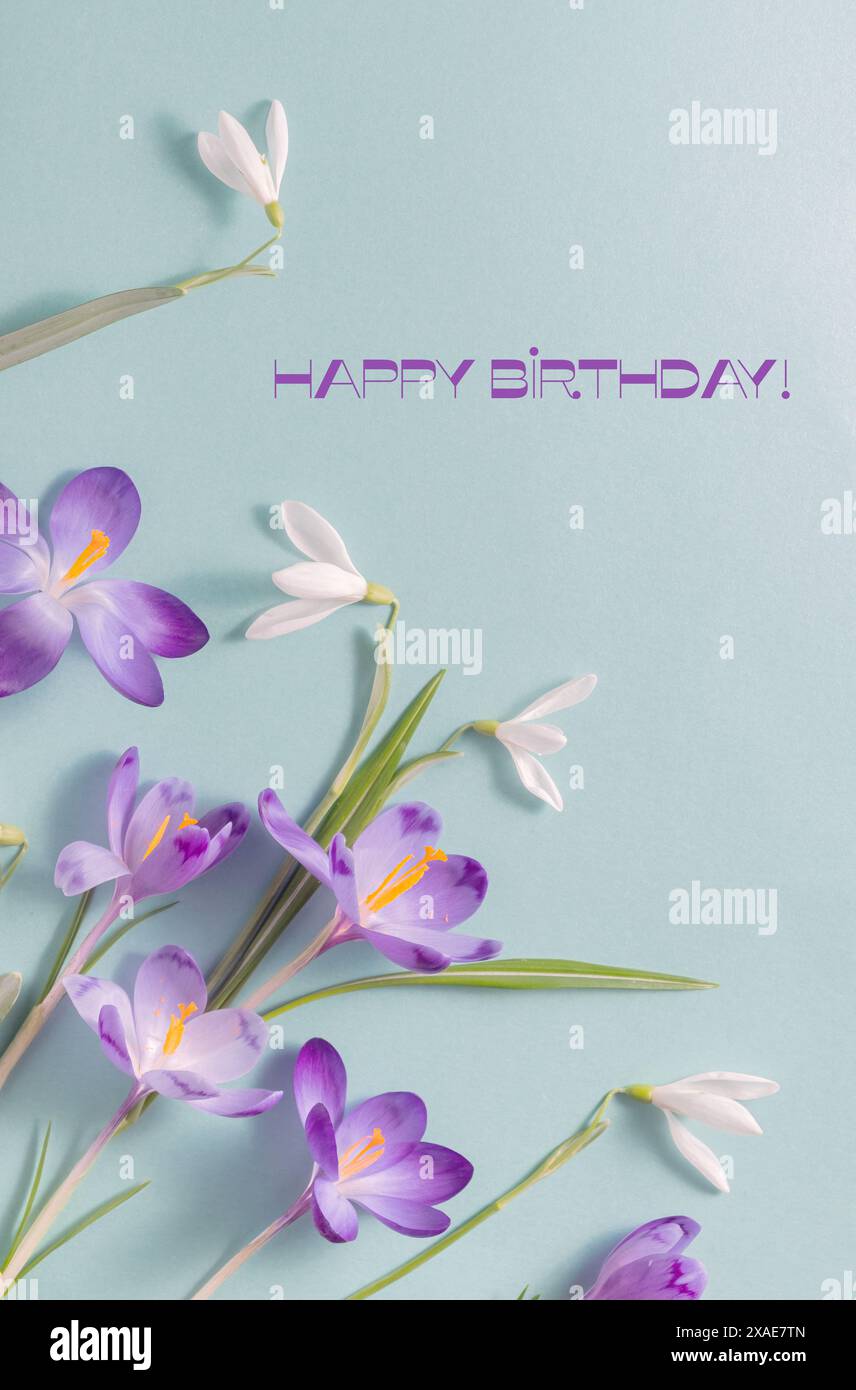 Happy birthday spring flowers hi-res stock photography and images - Alamy