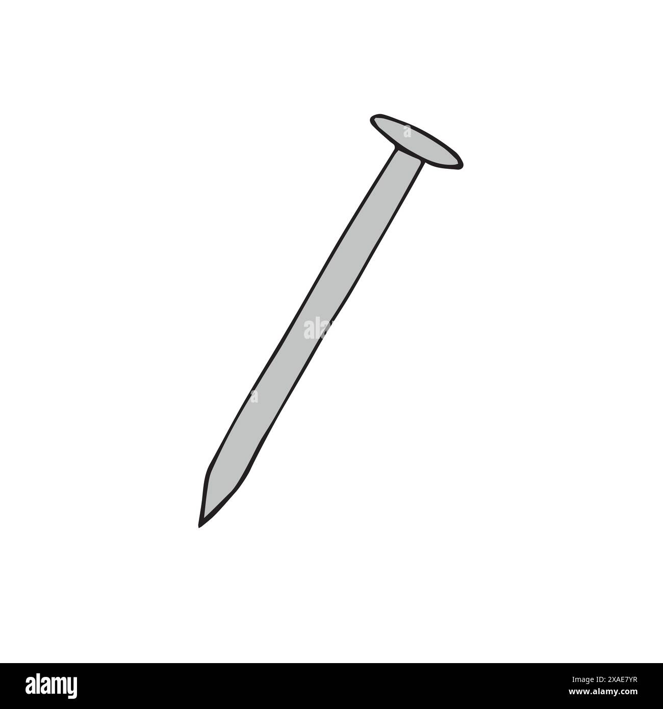 Vector hand drawn doodle sketch colored nail pin Stock Vector Image ...