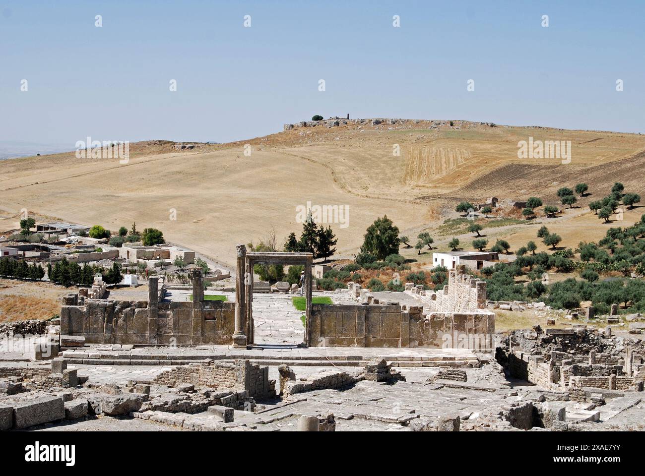 Roman Dougga or Thugga, Ancient Roman City, Teboursouk, Beja ...