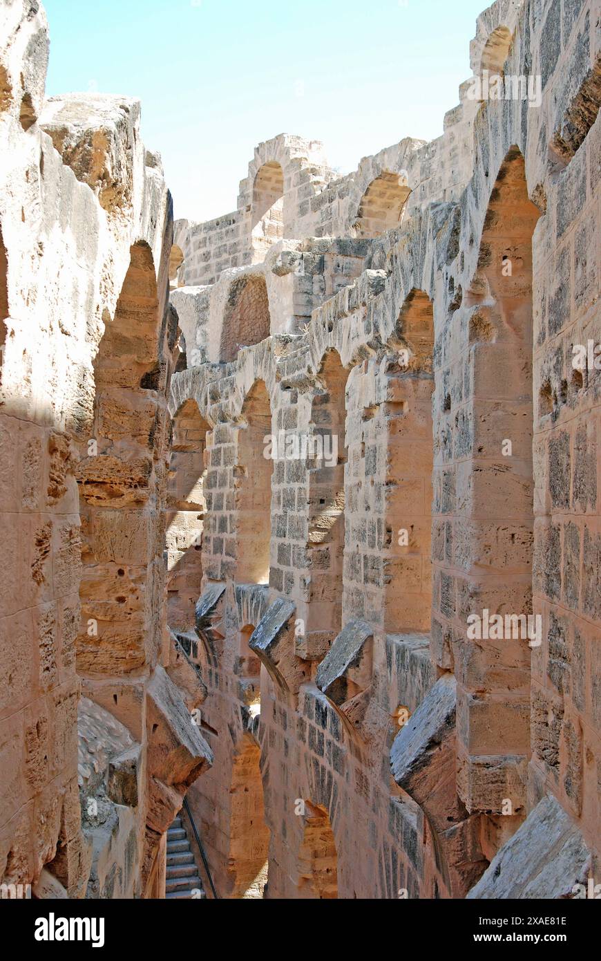 Roman Amphitheatre, El Jem, formerly Thysdrus, Mahdia Governorate ...