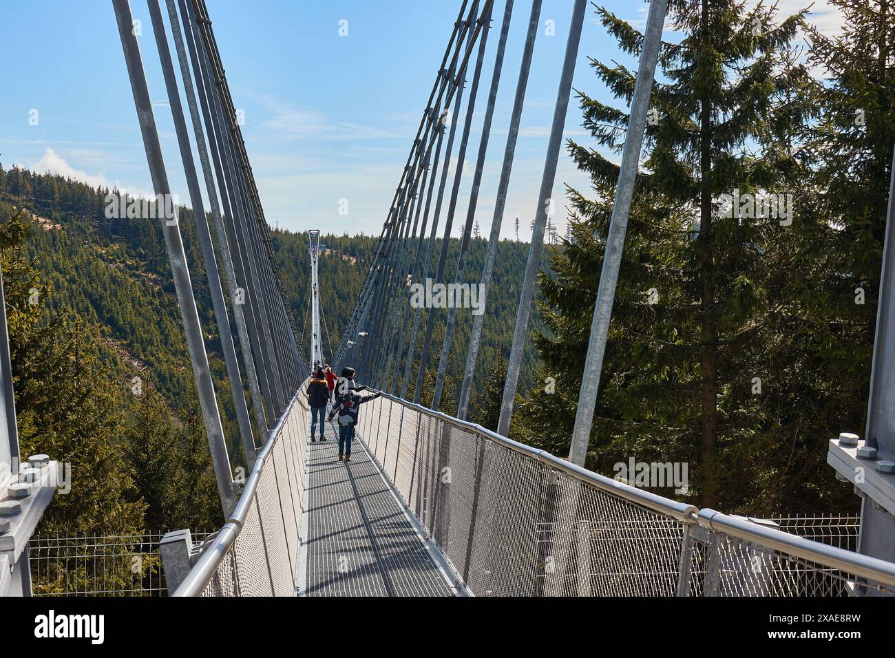 Skybridge 721 suspension footbridge Stock Photo - Alamy