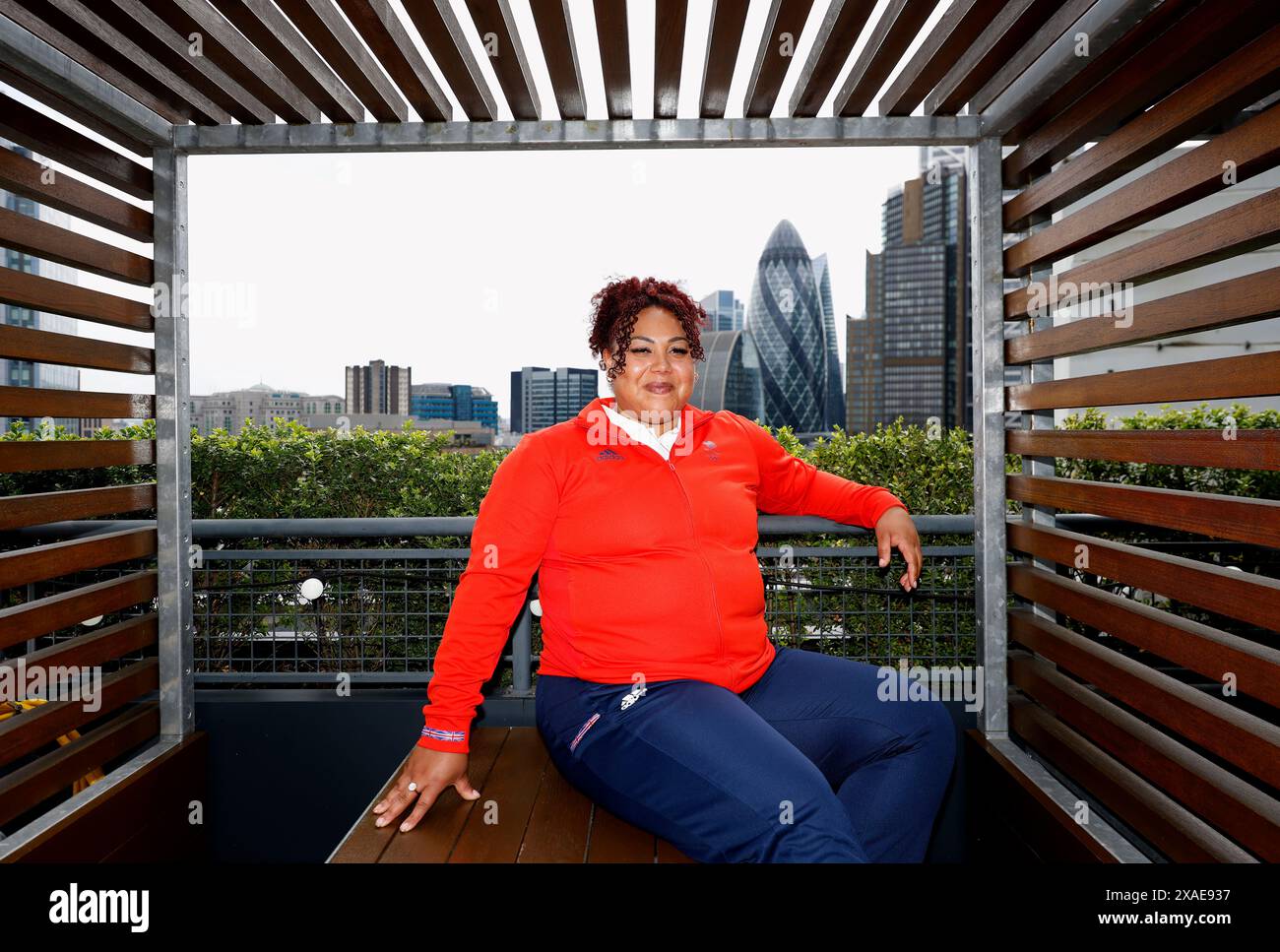 Team GB's Emily Campbell during the Team GB Paris 2024 weightlifting ...
