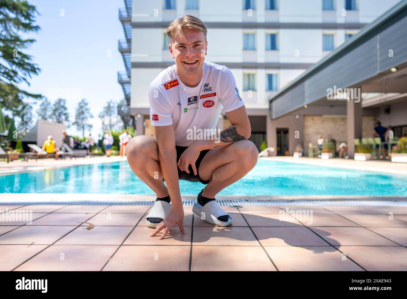Rome, Italy 20240606. Norwegian Tobias Gronstad photographed during a ...