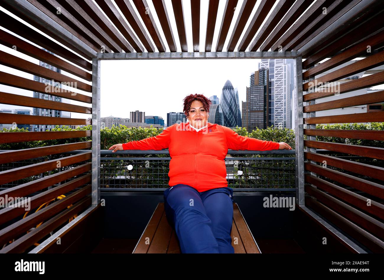Team GB's Emily Campbell during the Team GB Paris 2024 weightlifting ...