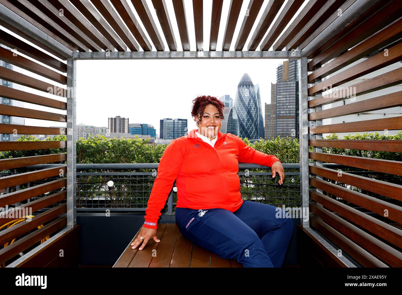 Team GB's Emily Campbell during the Team GB Paris 2024 weightlifting ...