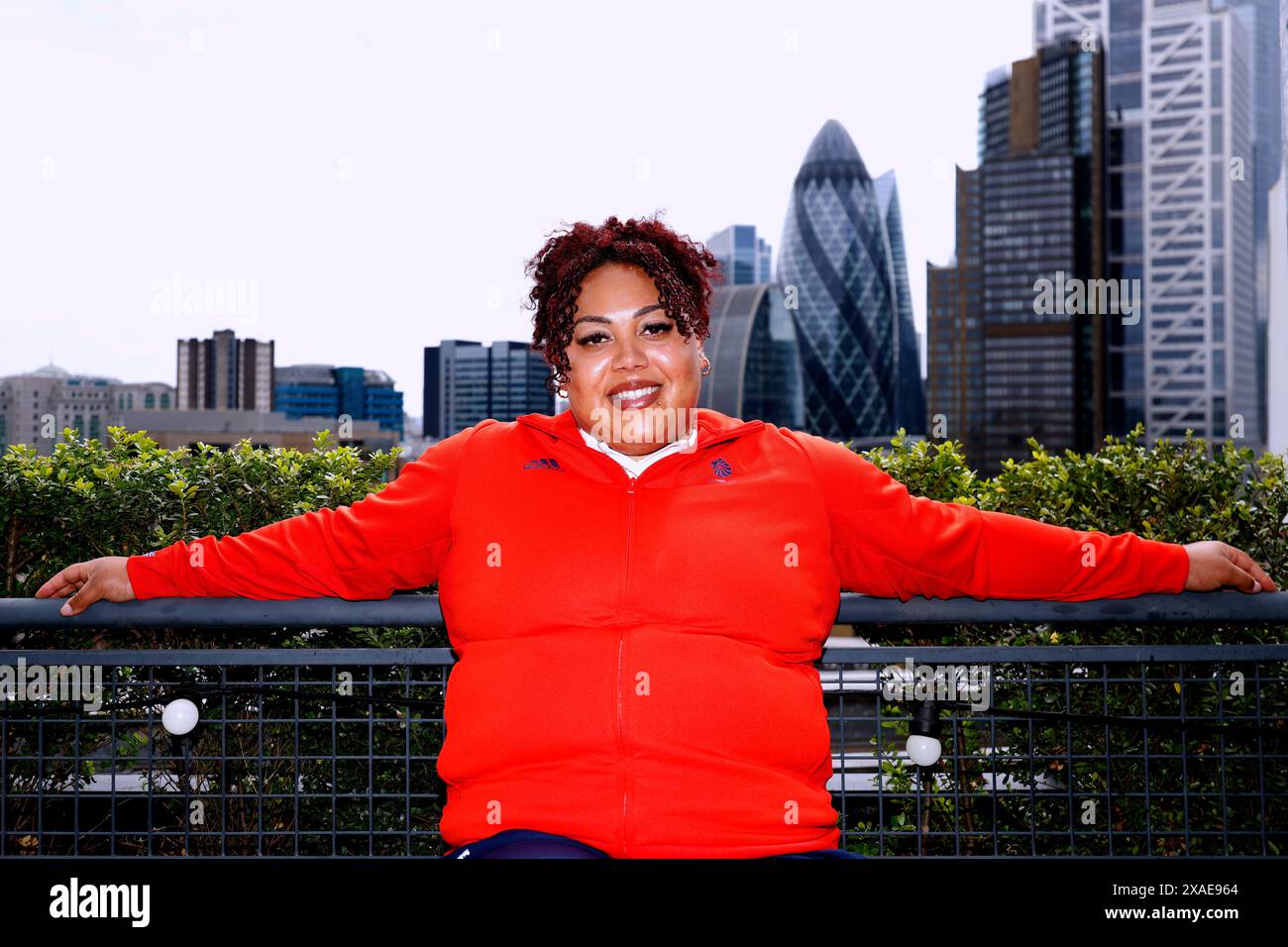 Team GB's Emily Campbell during the Team GB Paris 2024 weightlifting ...