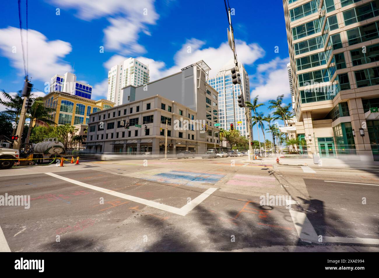 Stock photo Downtown Fort Lauderdale FLorida. Logos removed. Circa 2024 ...