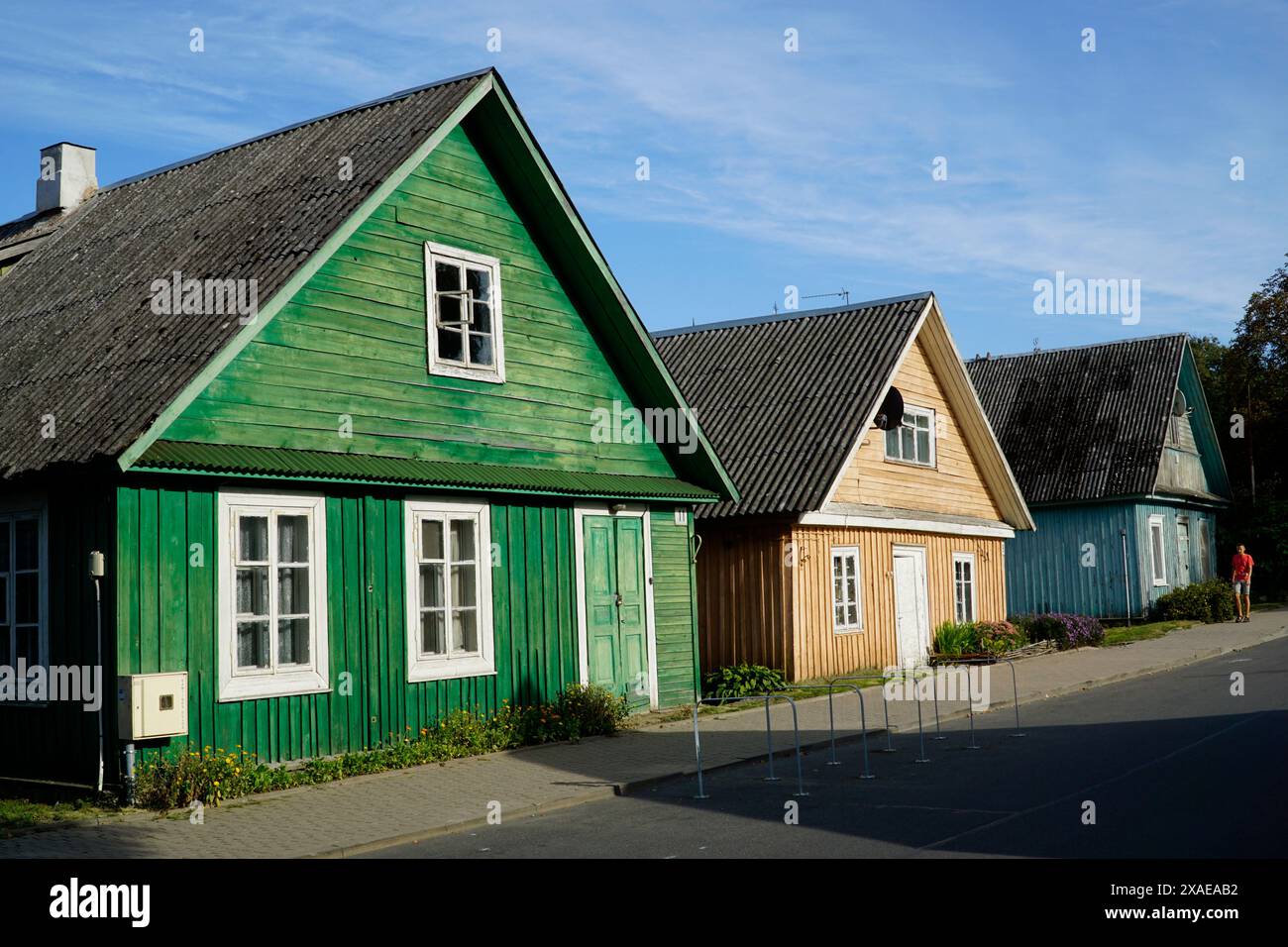 Trakai, Lithuania - September 9th 2023 - Traditional wooden and ...