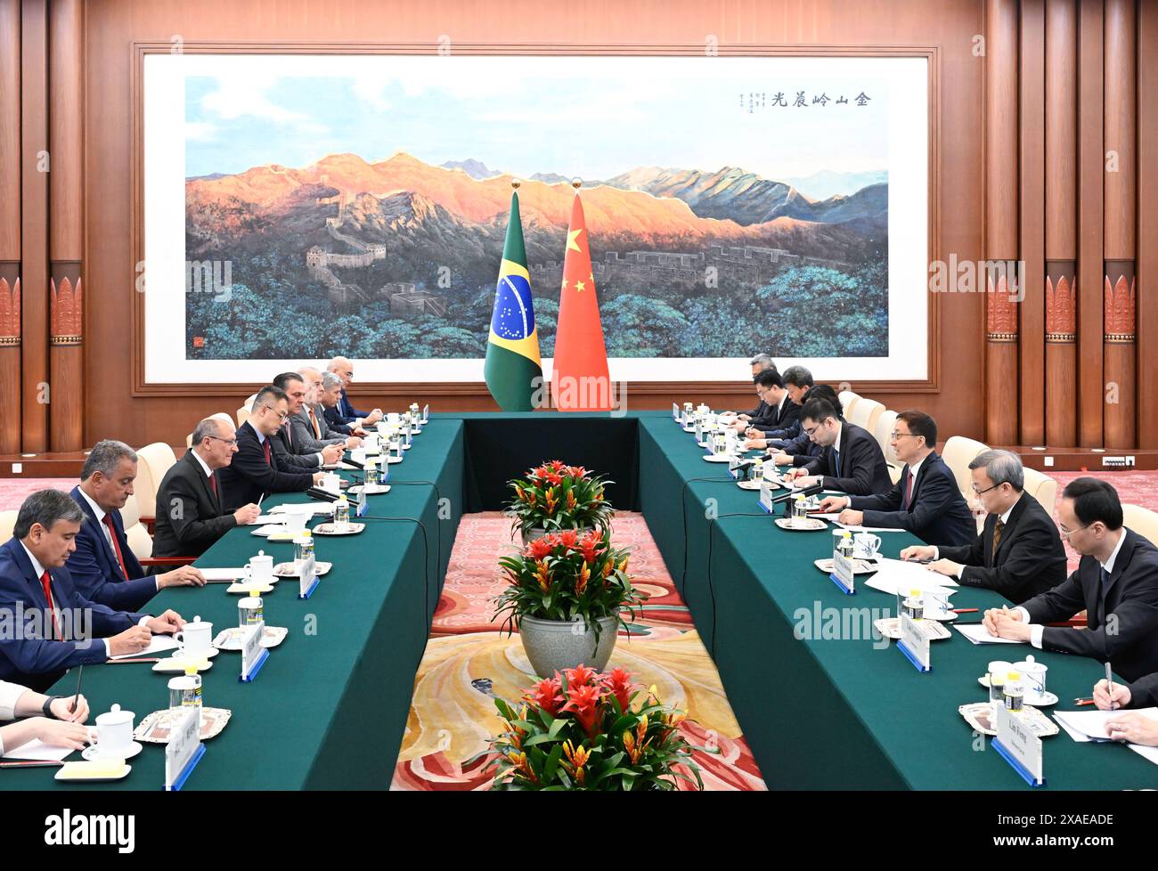 Beijing, China. 6th June, 2024. Chinese Vice President Han Zheng holds ...