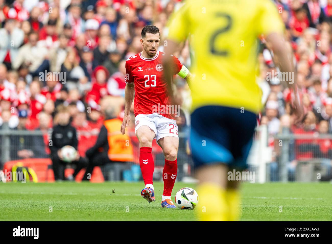 Copenhagen, Denmark. 05th, June 2024. Pierre-Emile Hojbjerg (23) of ...