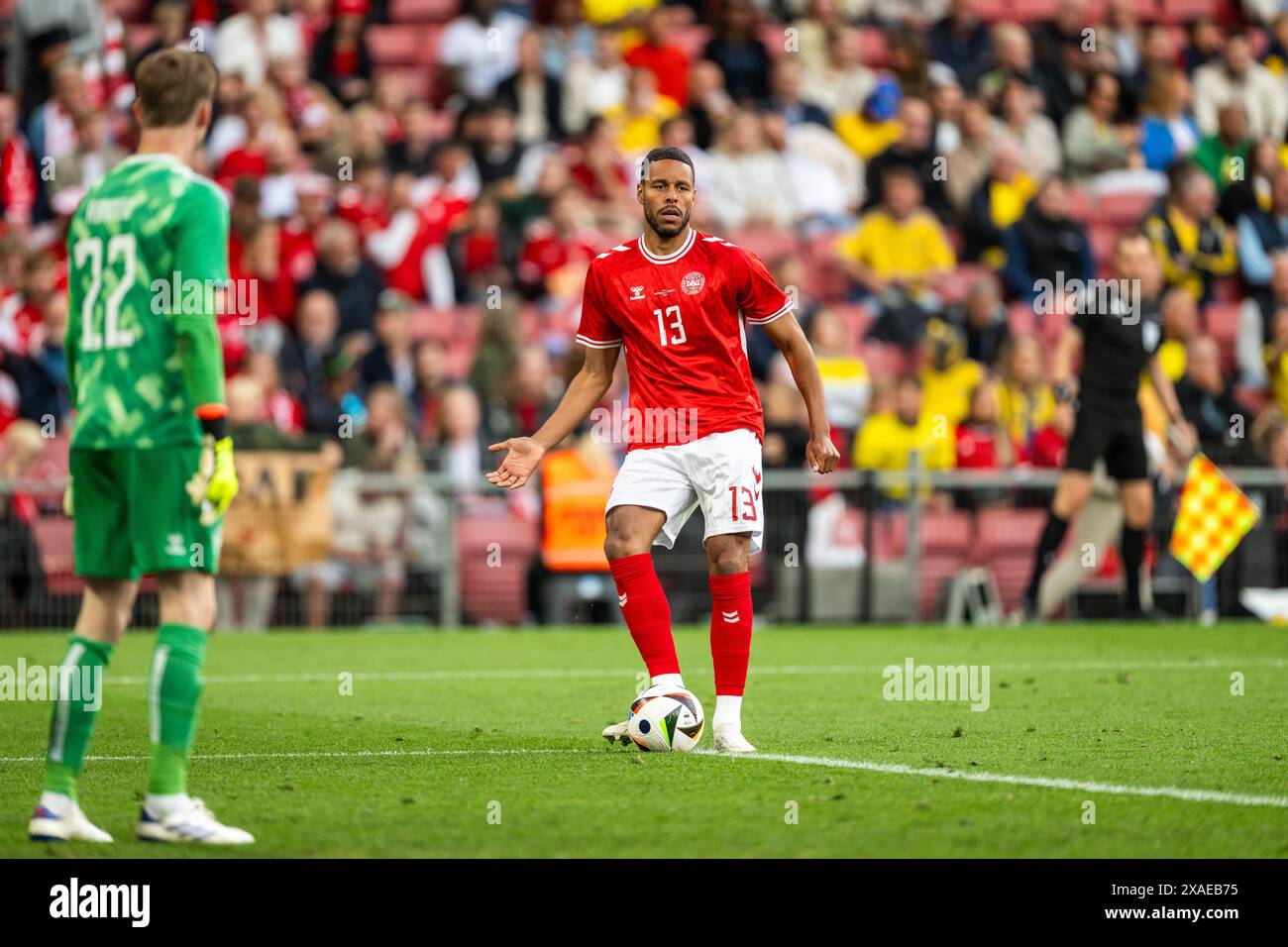 Copenhagen, Denmark. 05th, June 2024. Mathias Jorgensen (13) of Denmark ...