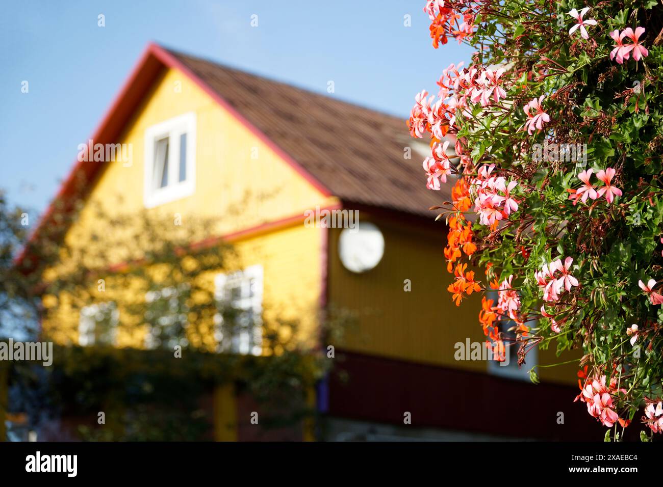 Trakai, Lithuania - September 9th 2023 - Flowers and traditional Karaim ...