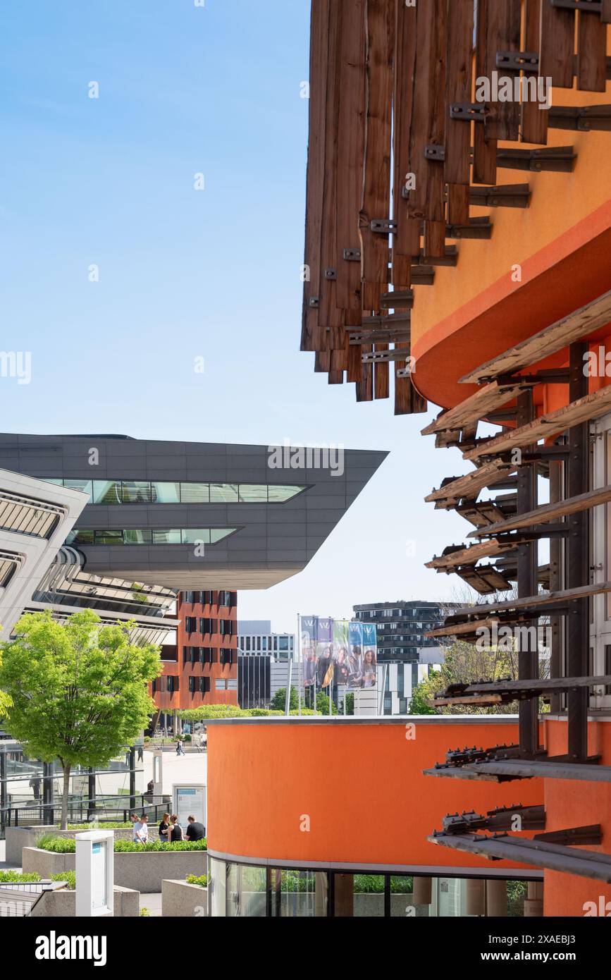 Vienna, Austria - Lbrary by Zaha Hadid & Admin block and rector’s ...