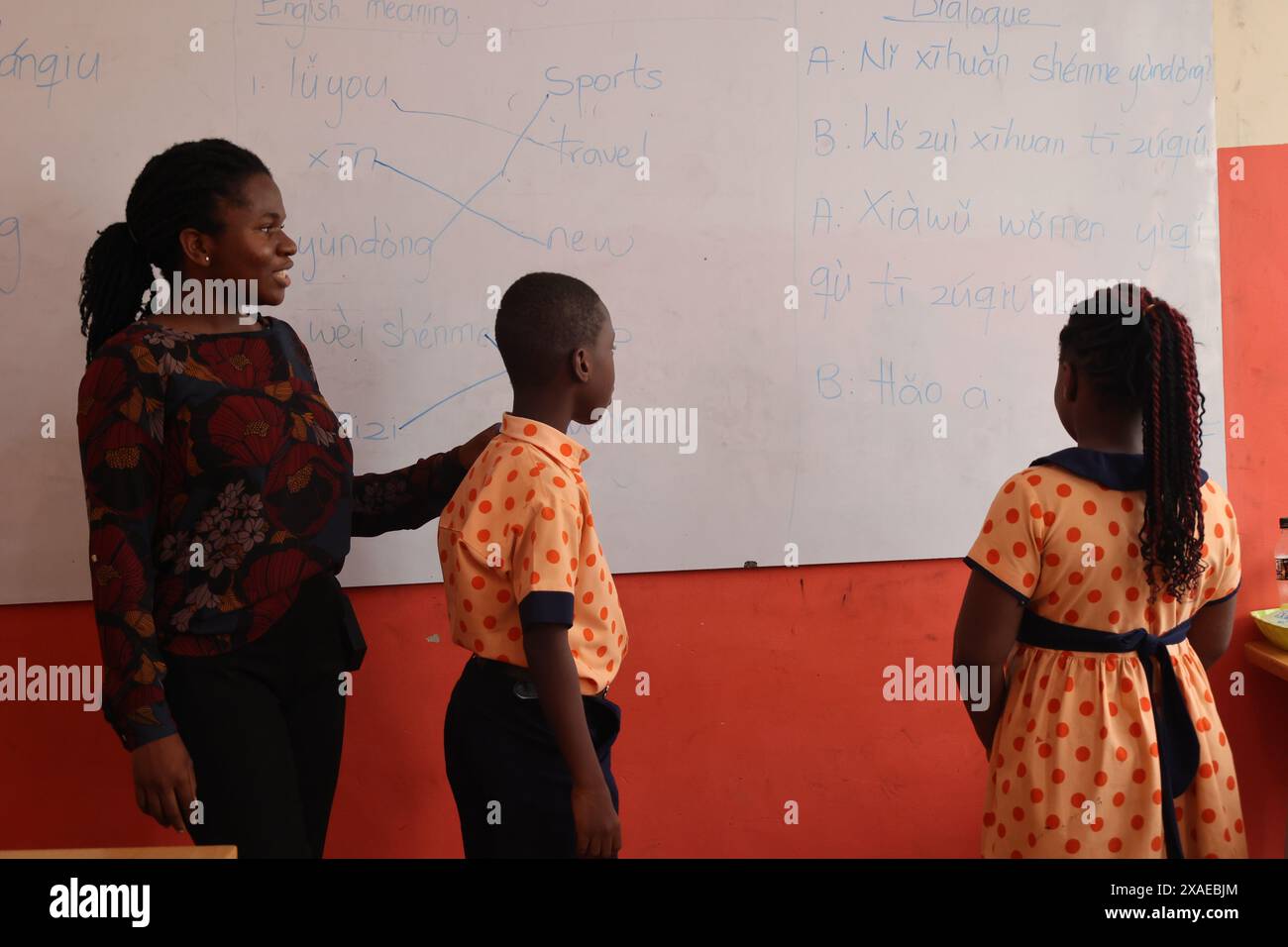 Accra, Ghanaian capital of Accra. 3rd June, 2024. Students attend a ...