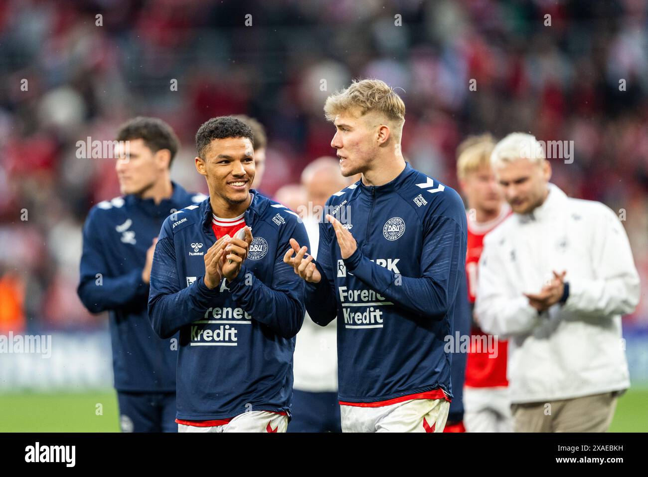 Copenhagen, Denmark. 05th, June 2024. Alexander Bah (L) and Rasmus ...
