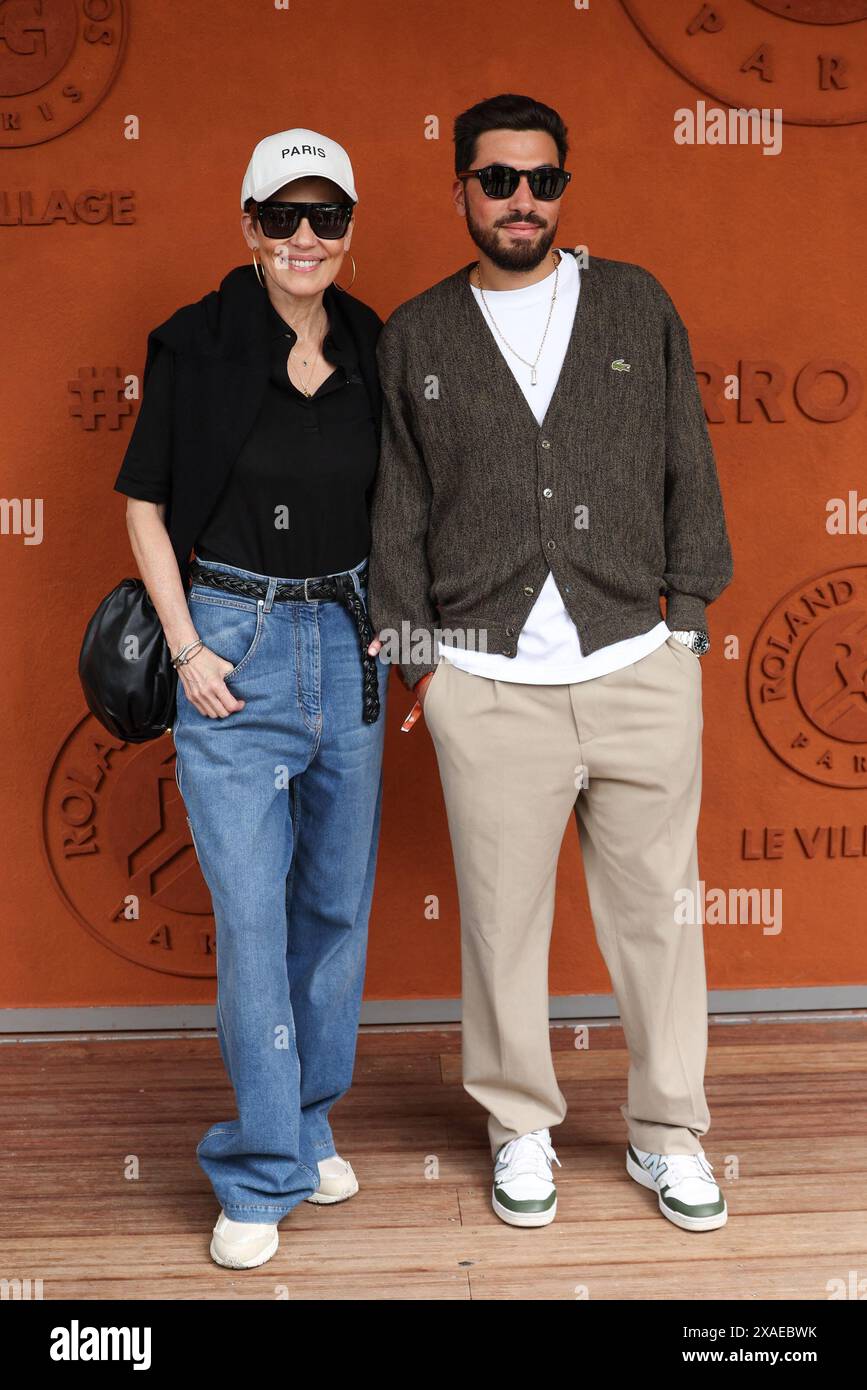 Paris, France. 06th June, 2024. Cristina Cordula, Enzo Arous in Stands ...