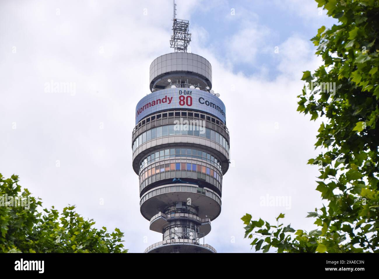 London, UK. 6th June 2024. BT Tower commemorates the 80th anniversary ... London, UK. 6th June 2024. BT Tower commemorates the 80th anniversary ...