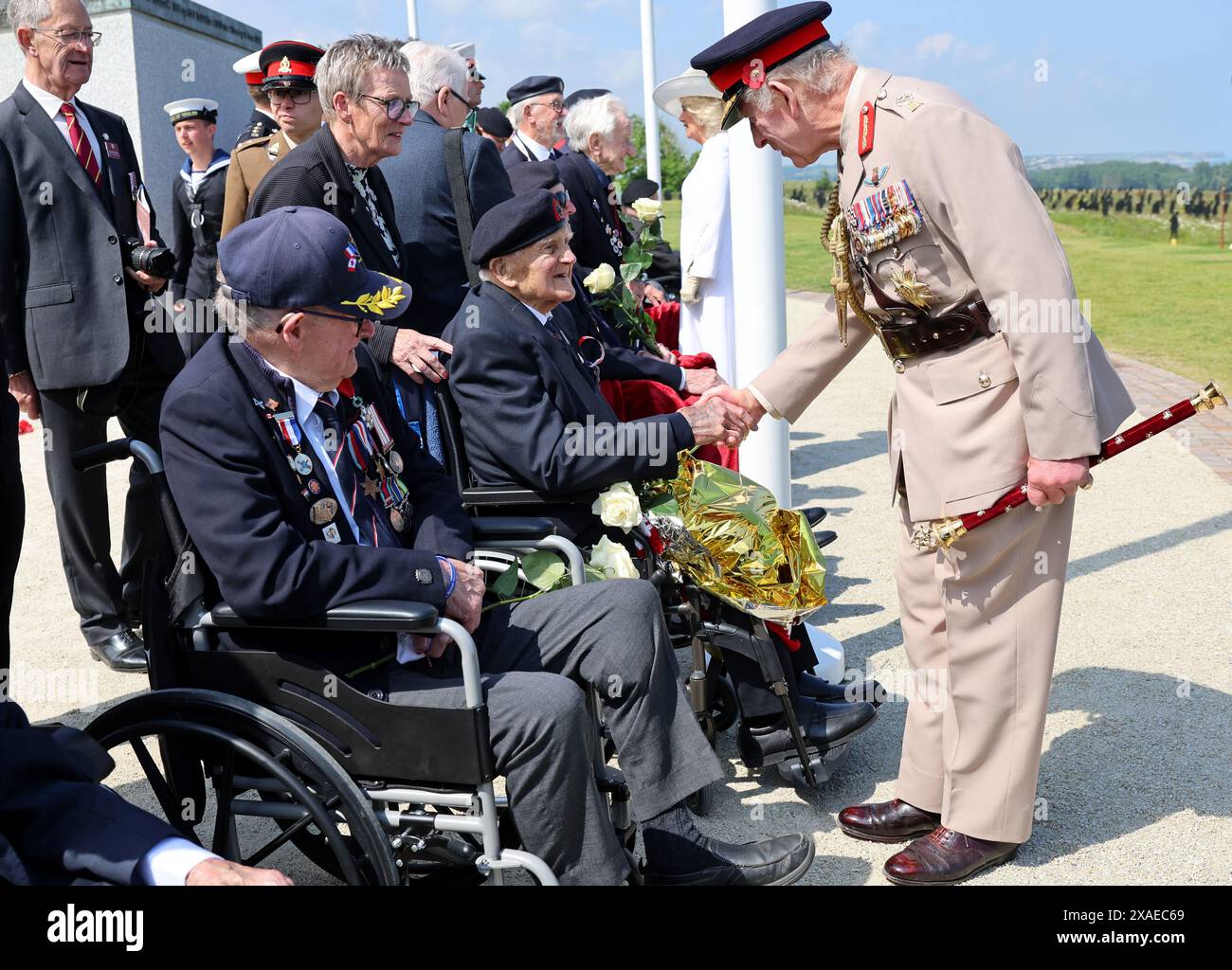 King Charles III meets D-Day and Normandy veterans following the UK ...